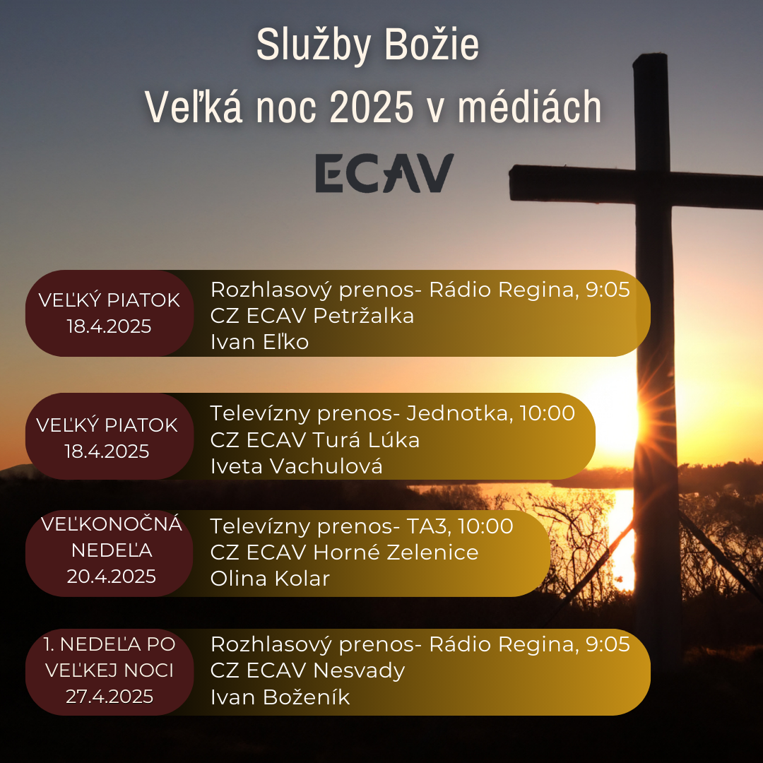 PRENOSY SLUŽIEB BOŽÍCH, VEĽKÁ NOC 2025